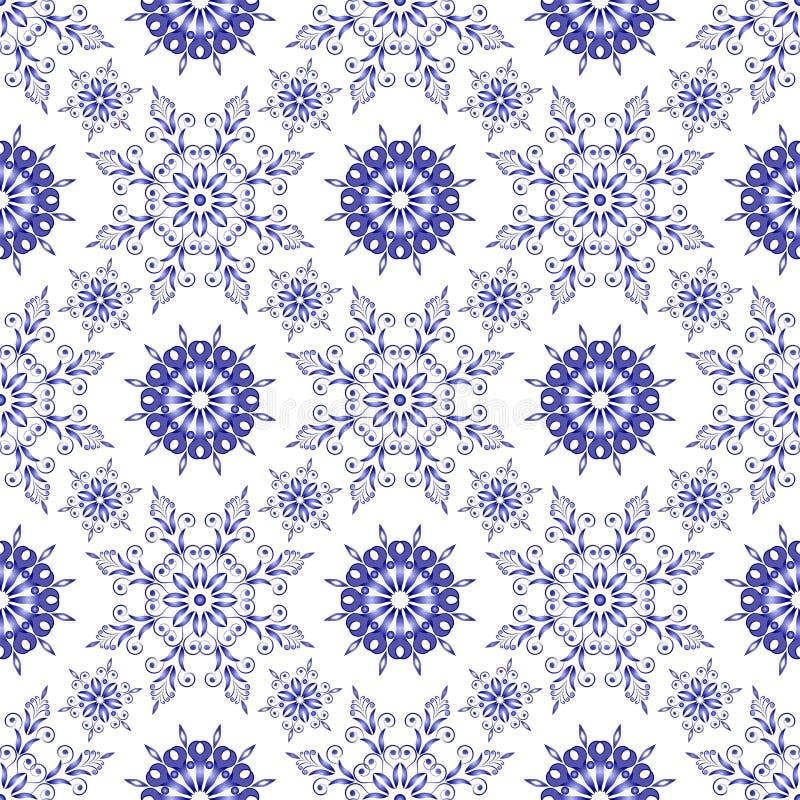 Teste Padrão Azul Bonito Em Um Fundo Branco Ilustração do Vetor ...