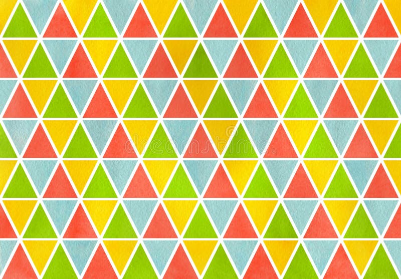Teste Padrão Do Triângulo Da Aquarela Ilustração Stock - Ilustração de ...