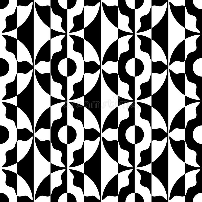 Teste Padrão Sem Emenda Da Listra E Do Círculo Ilustração do Vetor ...