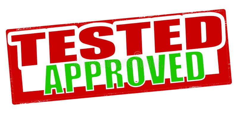 Tested approved stock illustration. Illustration of rubber - 109043633