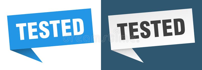 Tested Banner. Tested Speech Bubble Label Set Stock Vector ...