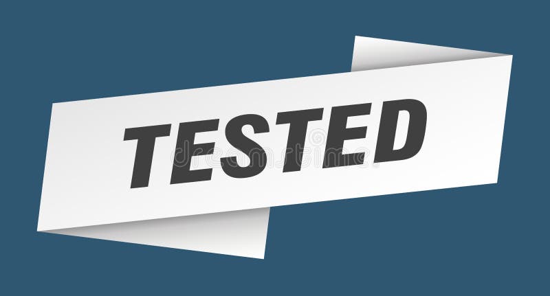 Tested Banner Template. Tested Ribbon Label Stock Vector - Illustration ...