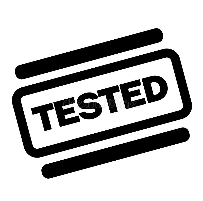 Tested black stamp stock vector. Illustration of control - 124070141