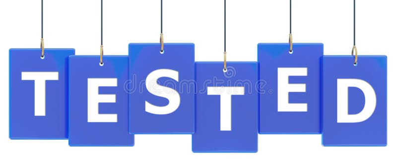 Tested tag banner stock illustration. Illustration of concept - 112020972