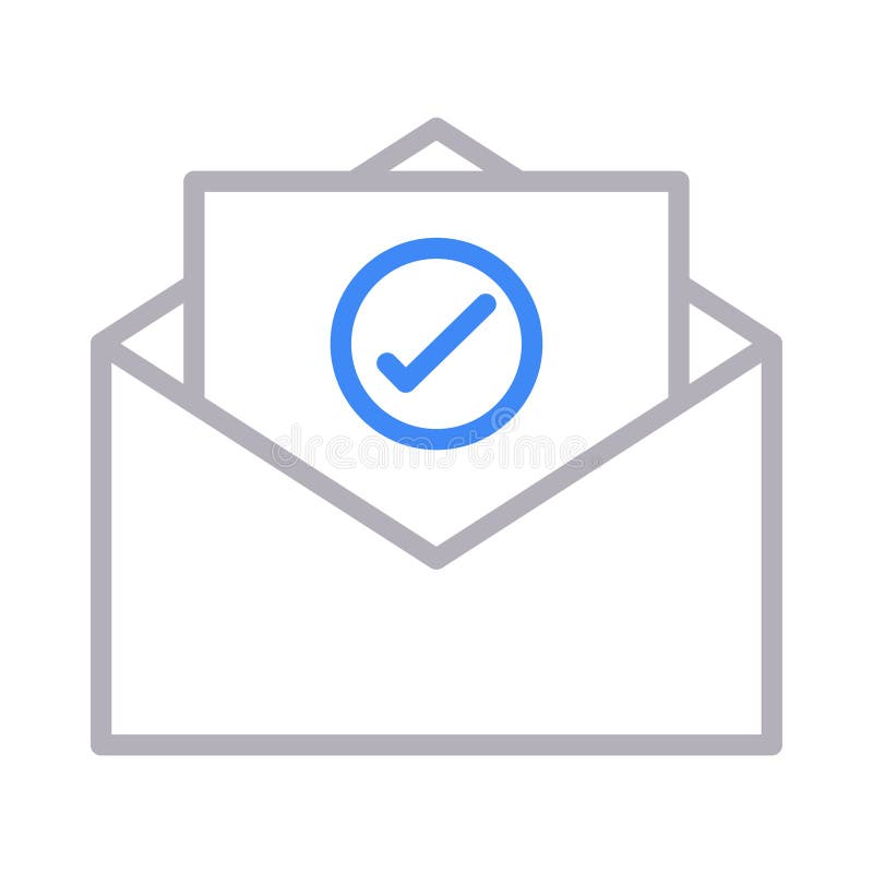 Email Confirmation Line Icon Stock Illustrations – 414 Email ...