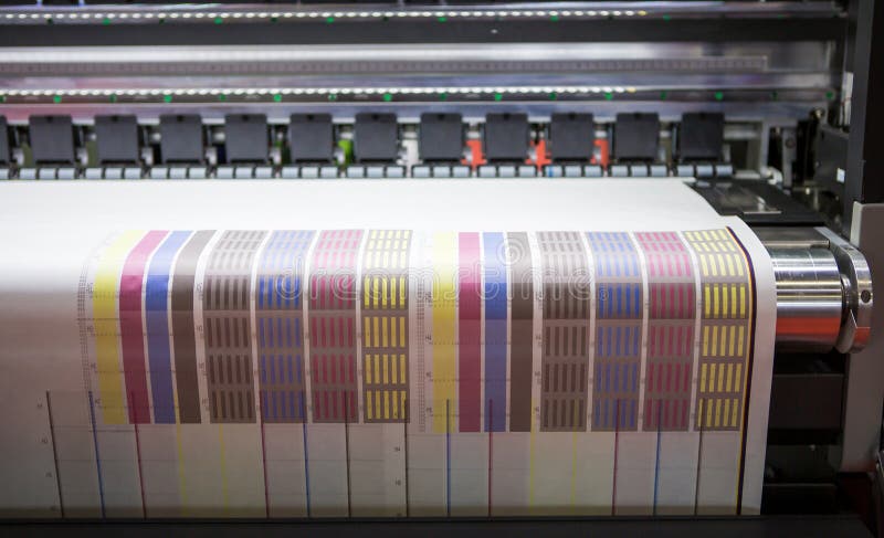 Tested Ink Paper in Print Shop Stock Photo - Image of digital, offset ...