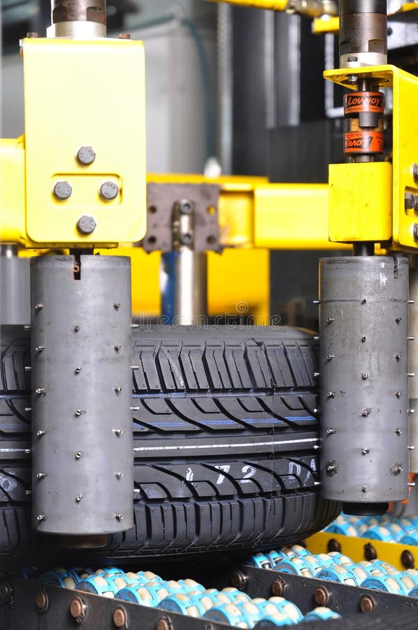 A New Tire in the Production Process Stock Photo - Image of ...