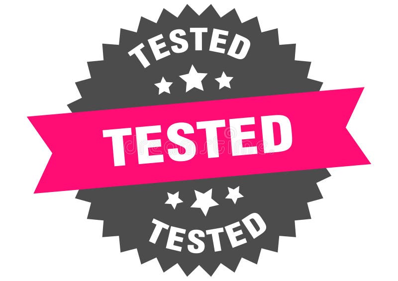 Lab Tested Round Stamp with Ribbon. Label Sign Stock Vector ...