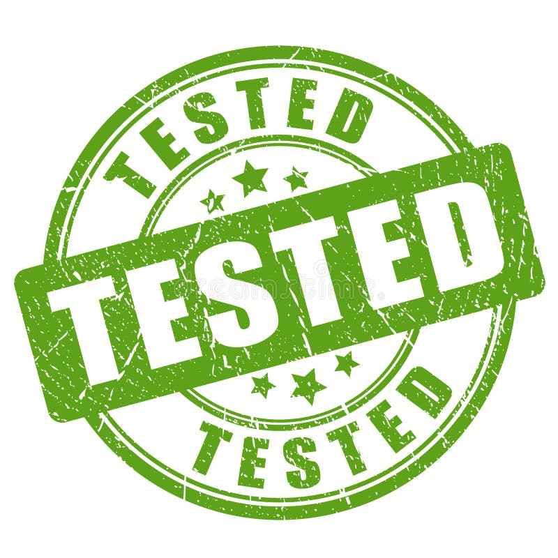 Tested stamp stock illustration. Illustration of label - 14216276