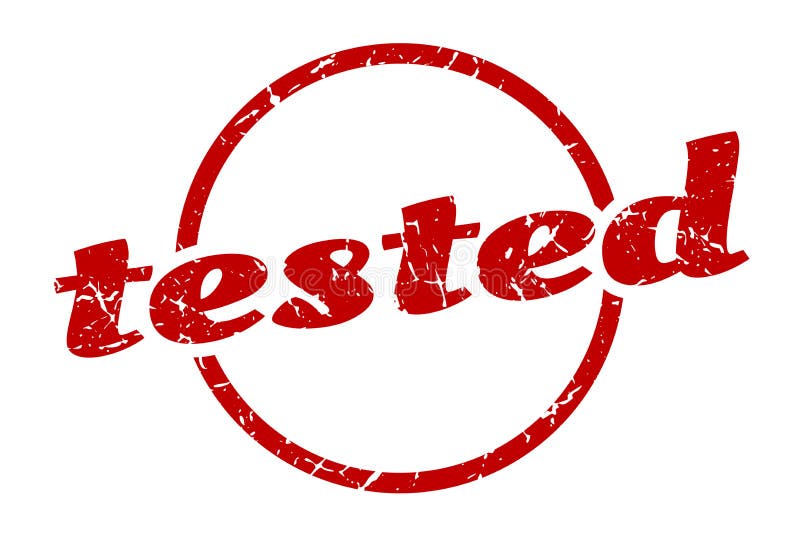 Tested Sign. Tested Round Vintage Stamp Stock Vector - Illustration of ...