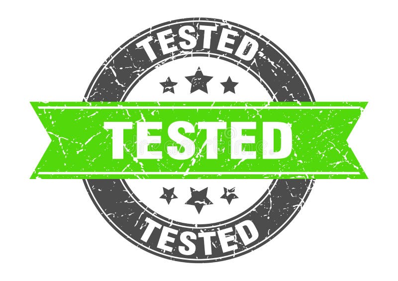 Tested stamp stock vector. Illustration of vignette - 162723809