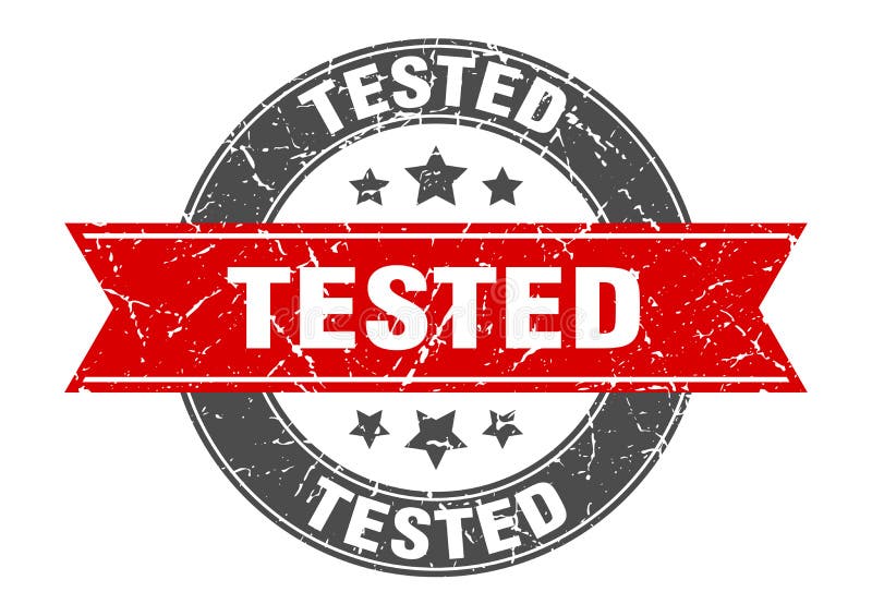 Tested stamp stock vector. Illustration of seal, button - 162726780