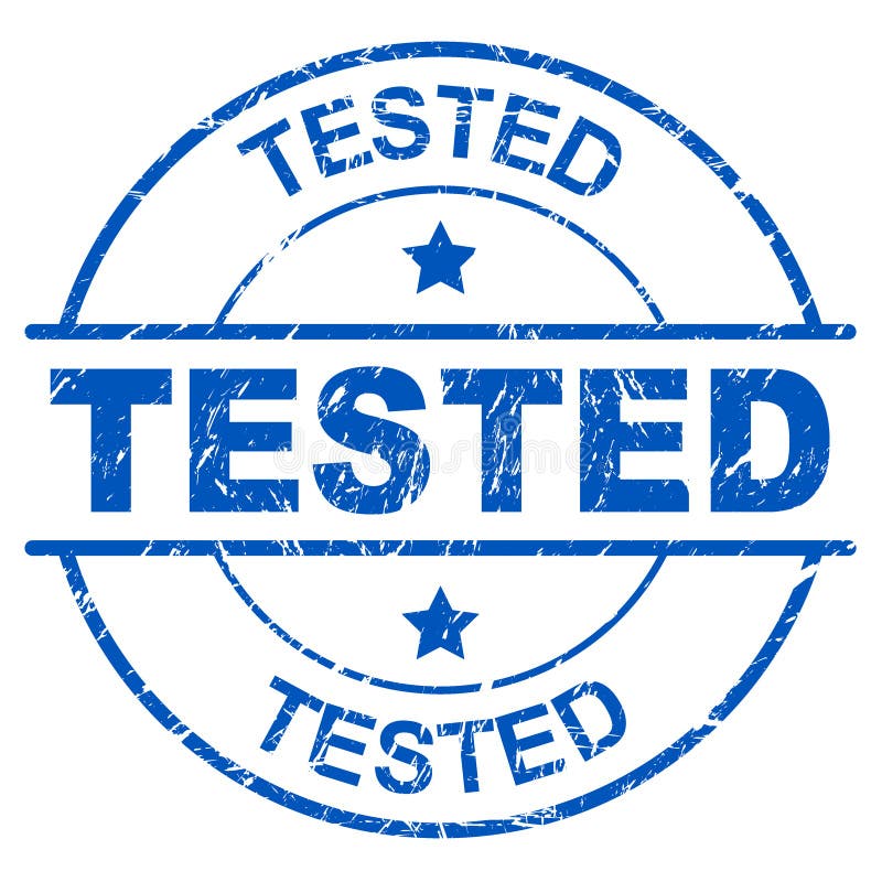 Tested stamp stock vector. Illustration of grunge, background - 123710575