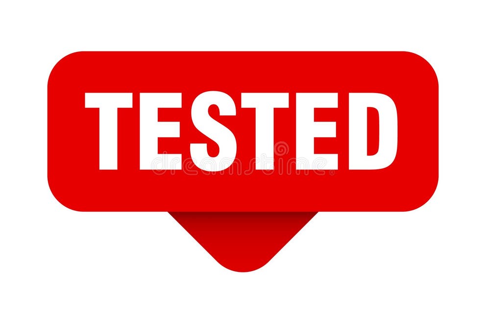 Tested Sticker. Tested Sign on Transparent Background Stock Vector ...