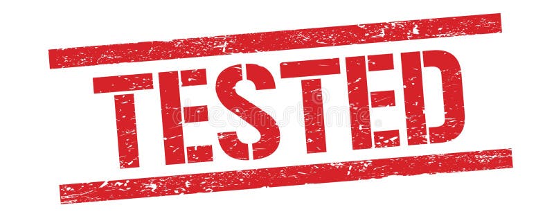 TESTED Text on Red Vintage Lines Stamp Stock Illustration ...