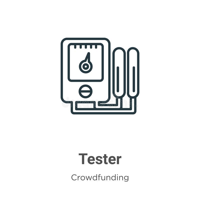 Tester Outline Vector Icon. Thin Line Black Tester Icon, Flat Vector ...