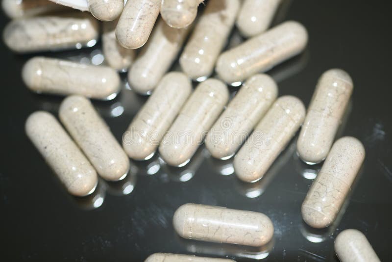 Supplement Muscle Growth Extract in Caps Stock Image - Image of spacenn ...