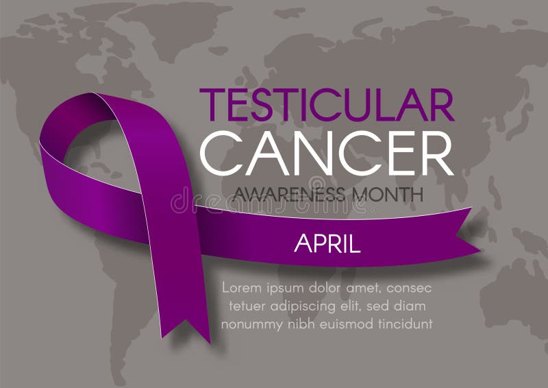 Testicular Cancer Awareness Month Banner Design Template With Text And
