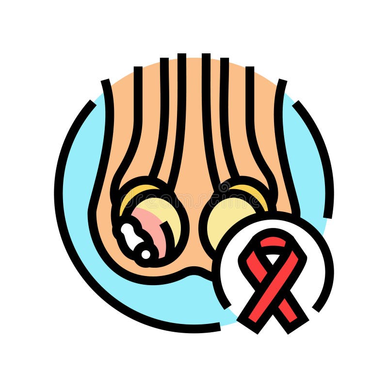 Testicular Cancer Urology Color Icon Vector Illustration Stock Vector