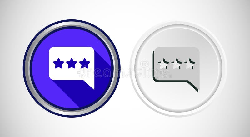 Testimonial Icon Button Set Design Illustration Stock Vector ...