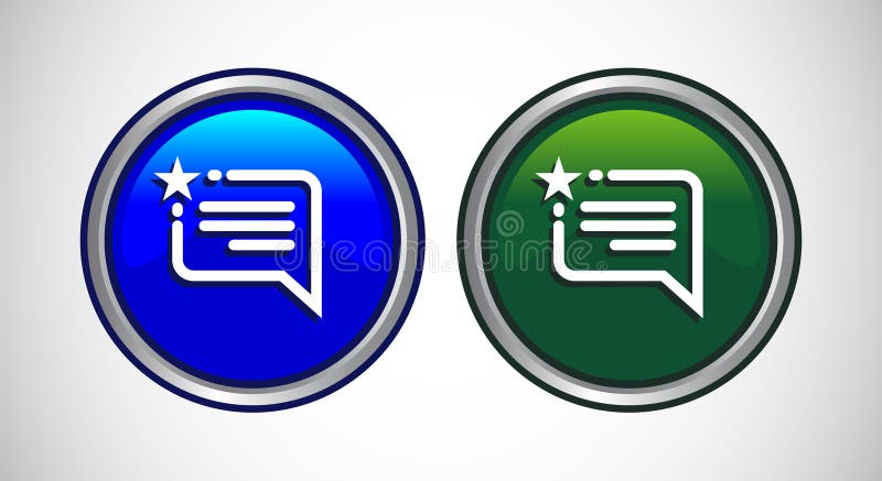 Testimonial Icon Button Set Design Illustration Stock Vector ...