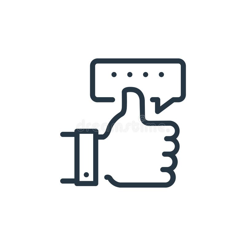 Testimonial Icon Vector from Finance and Business Concept. Thin Line ...