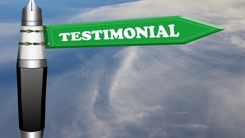 Testimonial Road Sign with Flowing Clouds Stock Footage - Video of ...