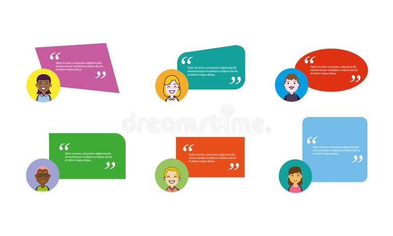 Testimonial Speech Bubble Concept, Customer Feedback for Info Graphic ...