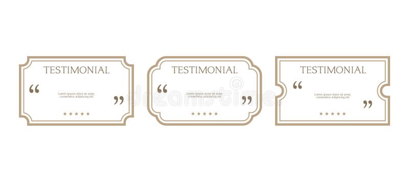 Testimonial Template Background Set for Customer Client Feedback Review ...
