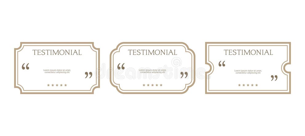Testimonial Template Background Set for Customer Client Feedback Review ...
