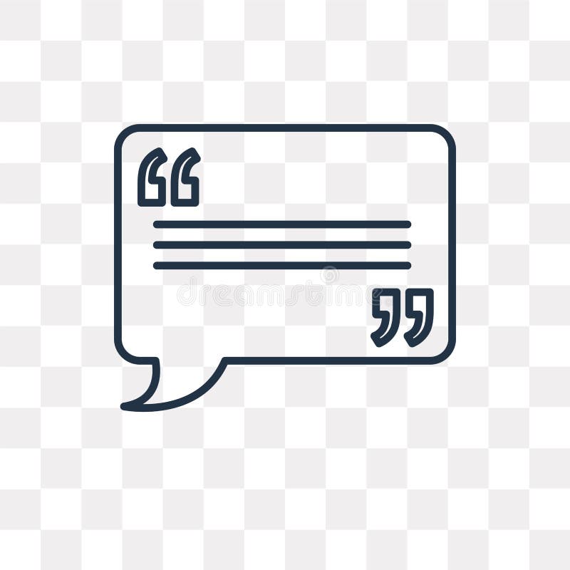 Testimonial Vector Icon Isolated on Transparent Background, Line Stock ...