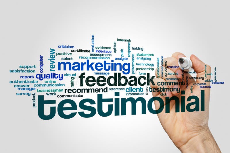 Testimonial word cloud stock image. Image of recommend - 88650331