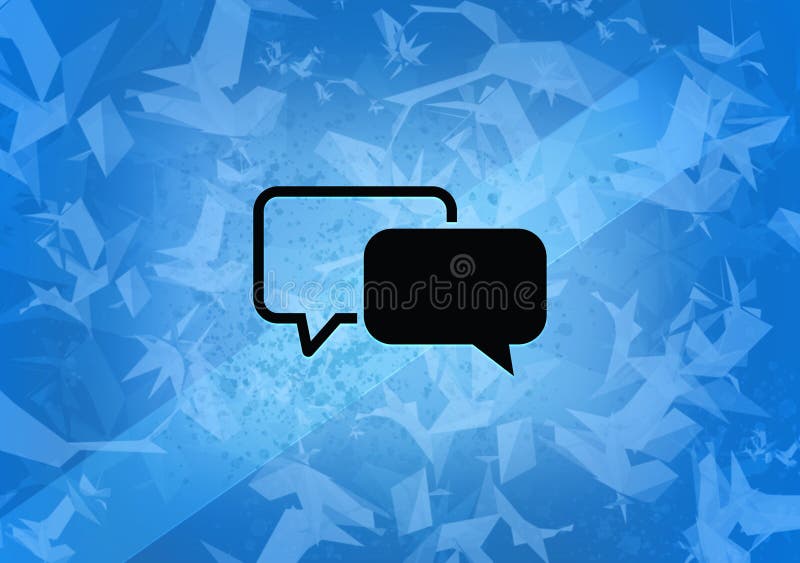 Testimonials Aesthetic Abstract Icon on Blue Background Stock ...