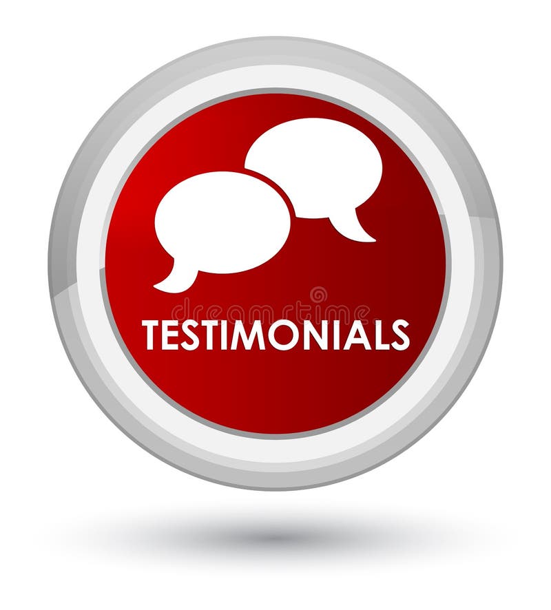 Testimonials (chat Icon) Prime Red Round Button Stock Illustration ...