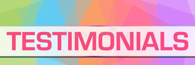 Testimonials Colorful Floral Horizontal Stock Illustration ...