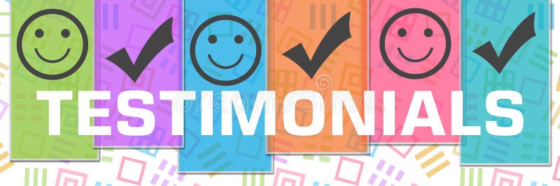Testimonials Symbols Colorful Texture Stripes Stock Illustration ...