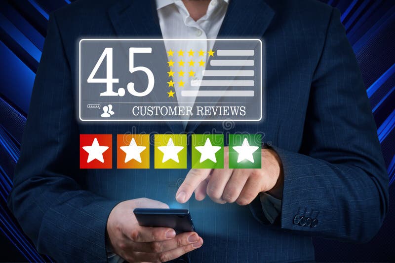 Testimonials. Customer Review, Rating Concept Using Smart Devices Stock ...