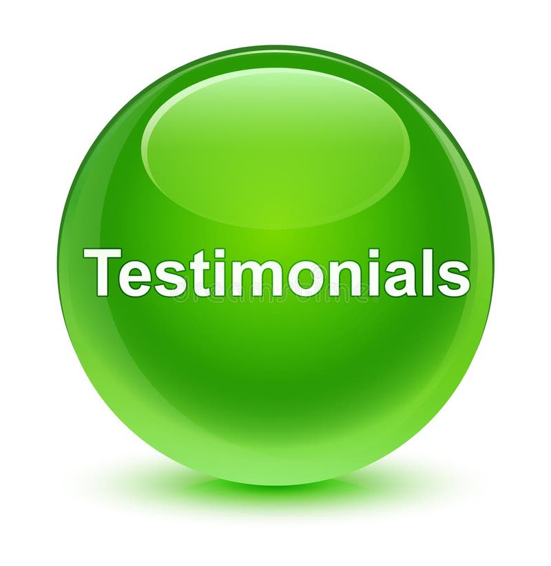 Testimonials Glassy Green Round Button Stock Illustration ...