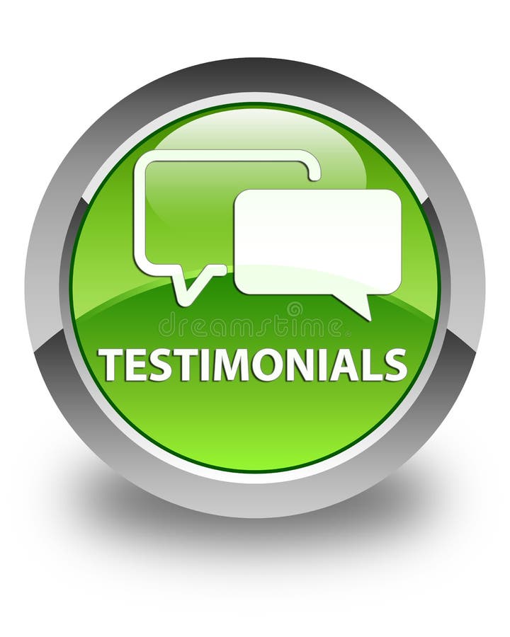 Testimonials Glossy Green Round Button Stock Illustration ...