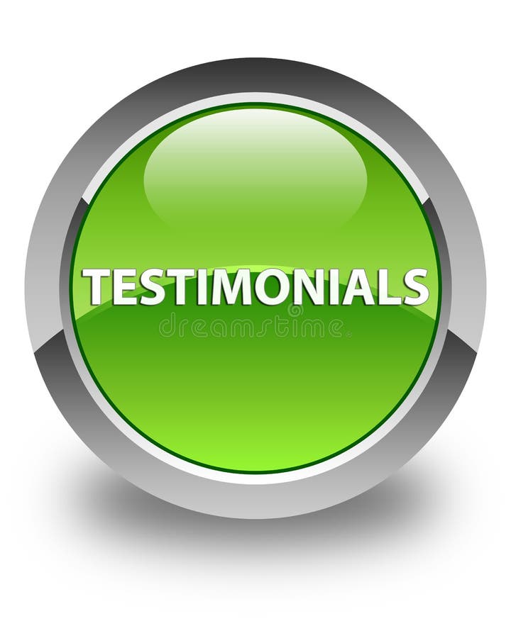Testimonials Glossy Green Round Button Stock Illustration ...