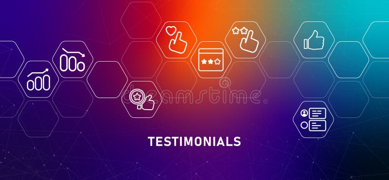 Testimonials Gradient Header Customer Opinion Ratings Client User ...