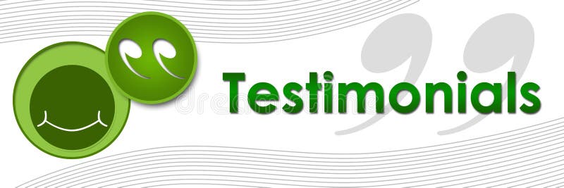 Testimonials Green Circles White Stock Illustration - Illustration of ...