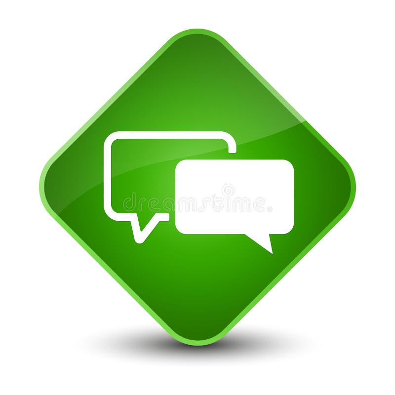 Testimonials Icon Elegant Green Diamond Button Stock Illustration ...
