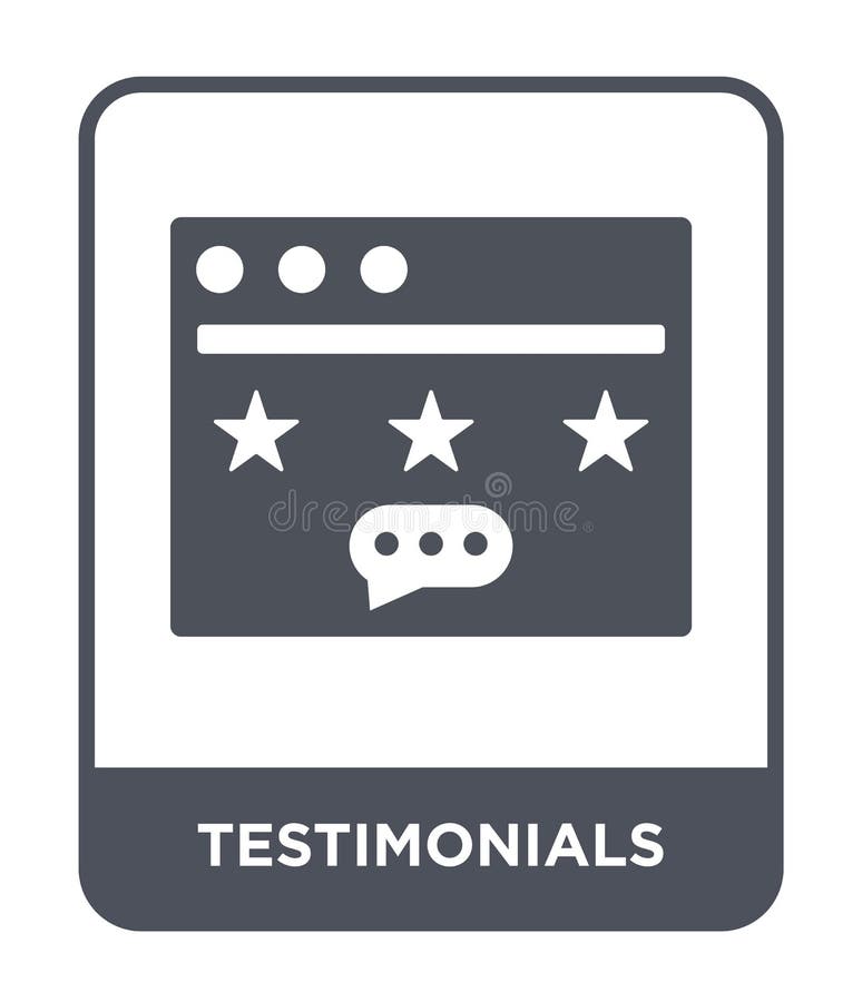 Testimonials Icon in Trendy Design Style. Testimonials Icon Isolated on ...