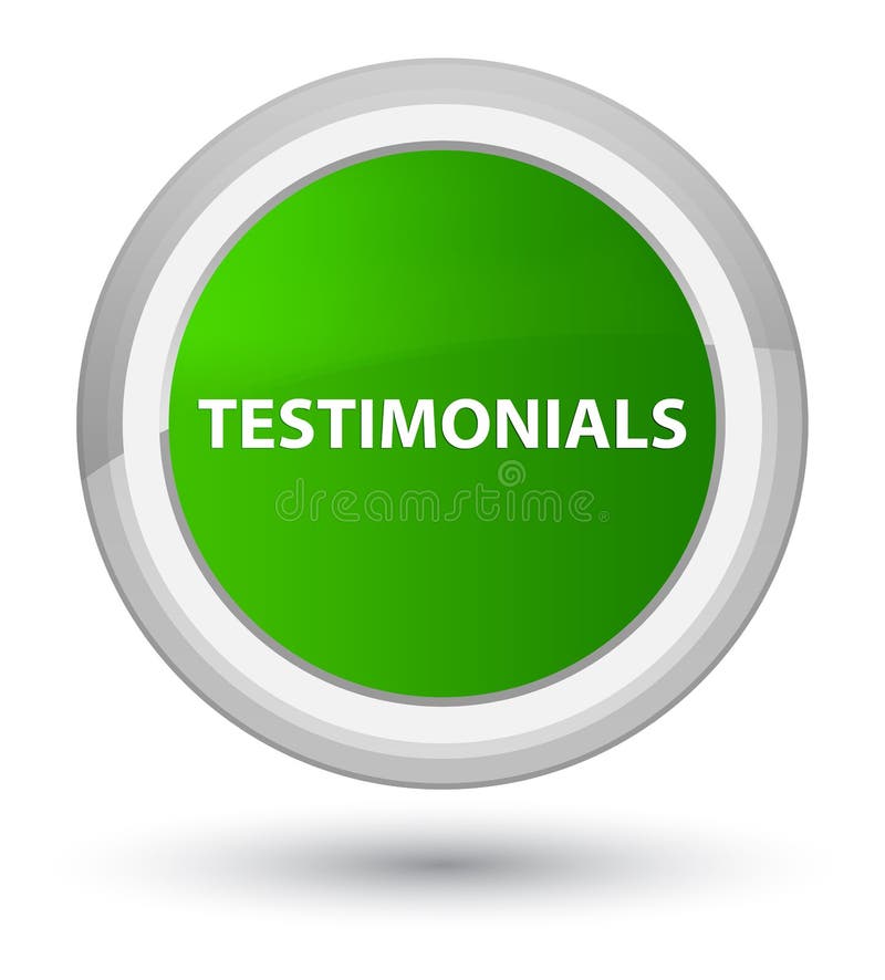 Testimonials Prime Green Round Button Stock Illustration - Illustration ...