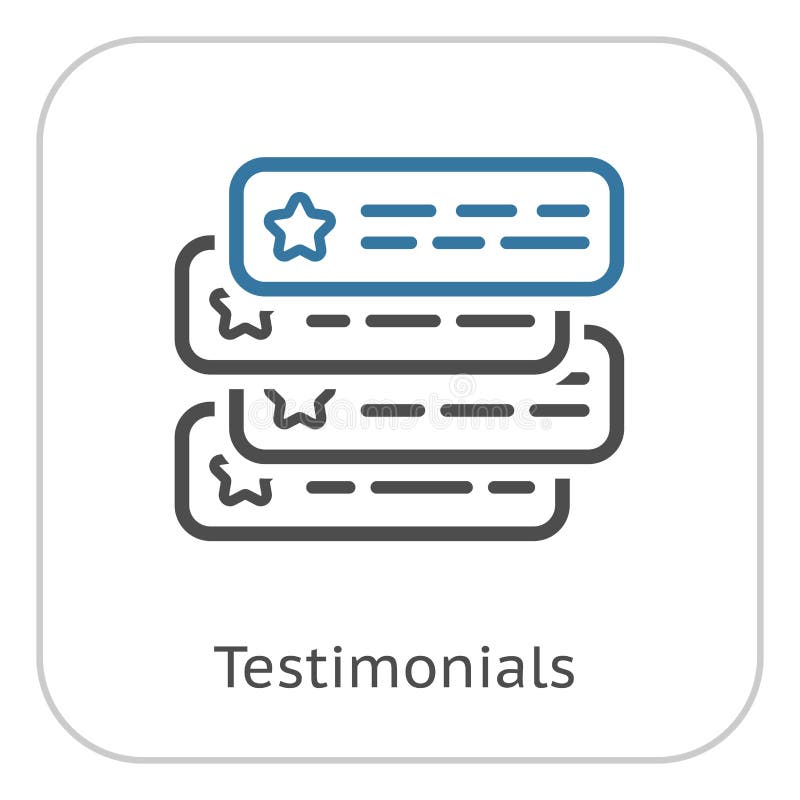 Testimonials Line Icon. stock vector. Illustration of evaluation ...