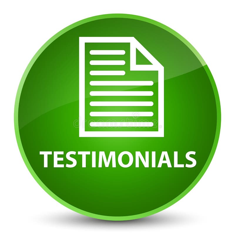 Testimonials (page Icon) Elegant Green Round Button Stock Illustration ...