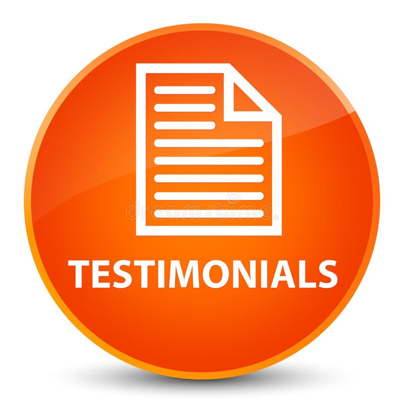 Testimonials (page Icon) Elegant Orange Round Button Stock Illustration ...