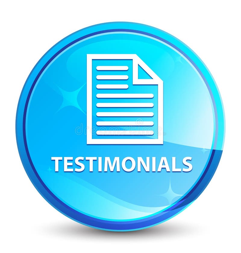 Testimonials (page Icon) Splash Natural Blue Round Button Stock Vector ...