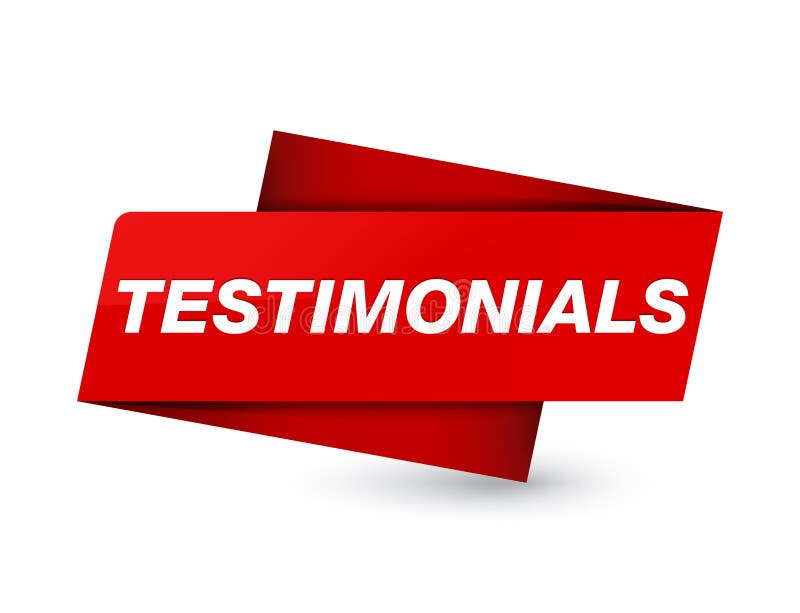 Testimonials Premium Red Tag Sign Stock Illustration - Illustration of ...